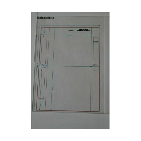 200 Stück A5 DHL Versandetiketten selbstklebend Paketschein Labels 91 ...